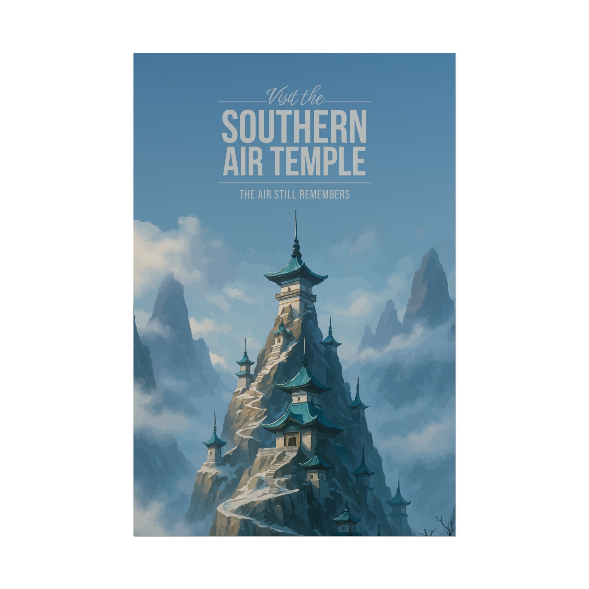 Southern Air Temple Travel Poster – Creative Madness